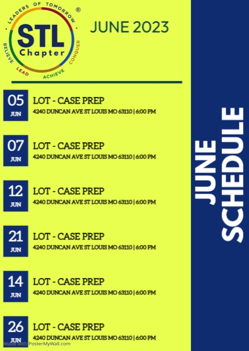 JULY SCHEDULE TEMPLATE | PosterMyWall