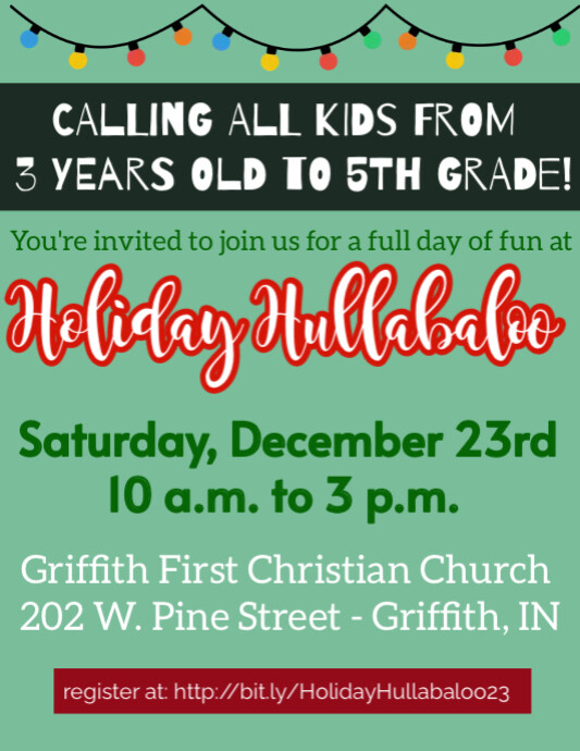 Holiday Hullabaloo 2023 | PosterMyWall