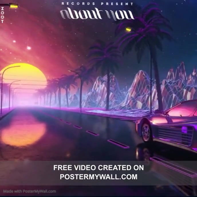 Copy of Retro Car 80's CD Album Cover Video Template | PosterMyWall