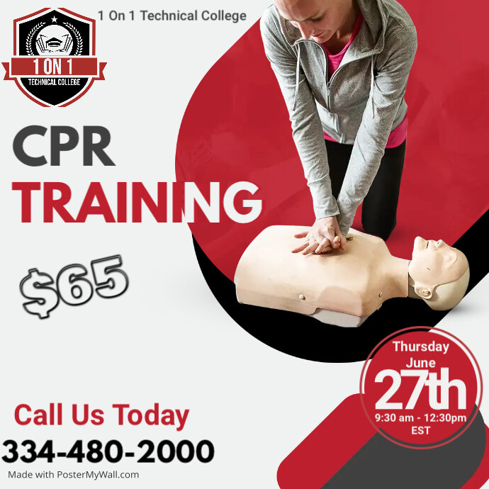 Modern CPR Training Service Flyer | PosterMyWall