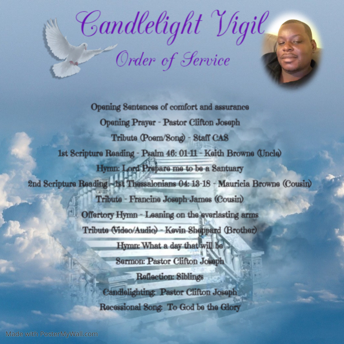 Vigil Program | PosterMyWall