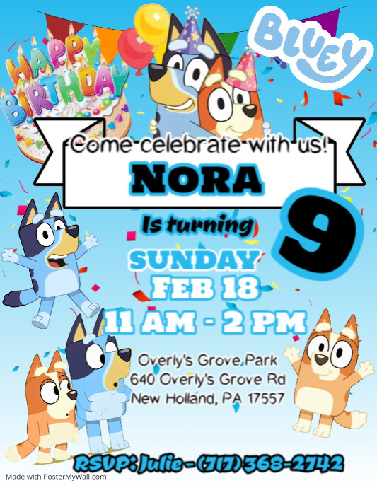 Bluey birthday invitation | PosterMyWall
