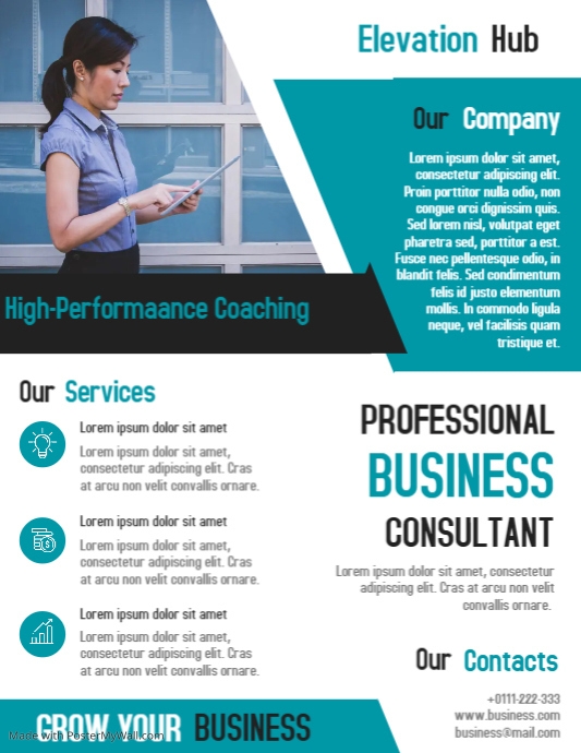 Copy of Corporate business consultant flyer template design | PosterMyWall