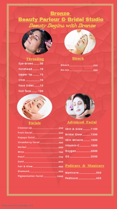 Bronze Beauty Parlour & Bridal Studio | PosterMyWall