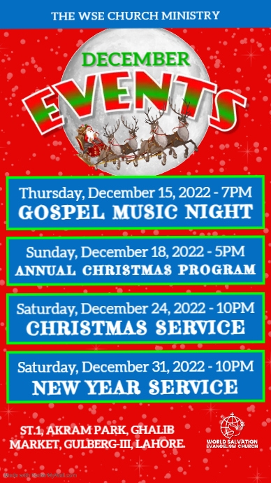 December Christmas Upcoming events | PosterMyWall