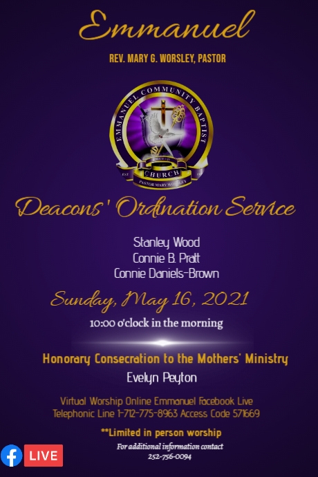 Copy of Deacon's Ordination Flyer | PosterMyWall