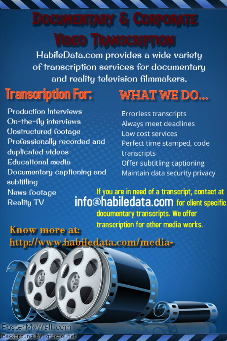 Documentary and Corporate Video Transcription | PosterMyWall