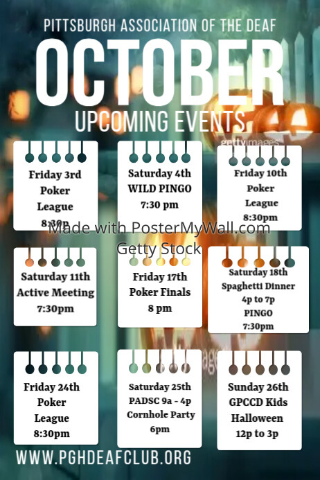 October Upcoming Event Flyer | PosterMyWall