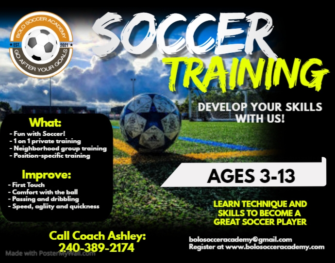 Copy of Soccer Training | PosterMyWall