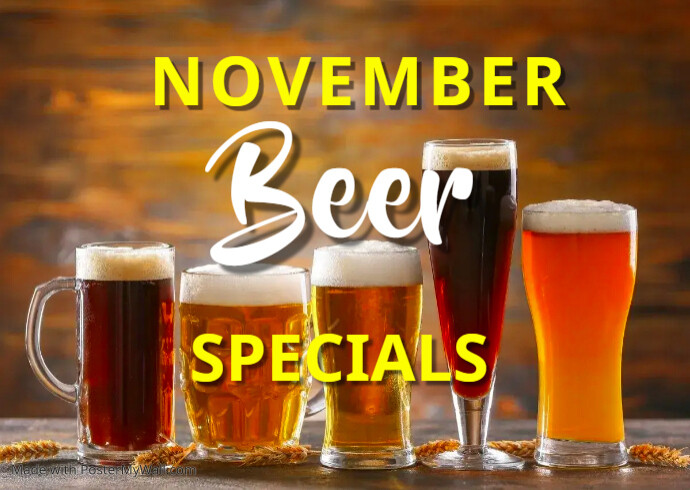 Nov Beer Specials | PosterMyWall