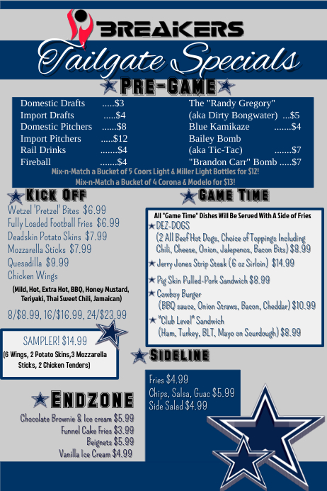 football menu Template | PosterMyWall