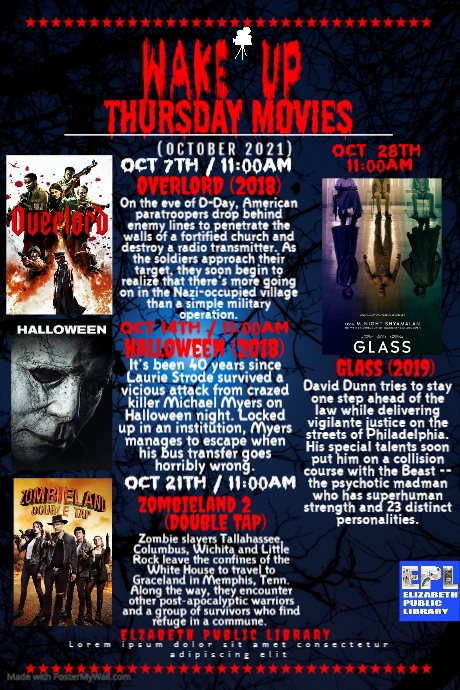 Copy of Cinema movie schedule calendar template | PosterMyWall