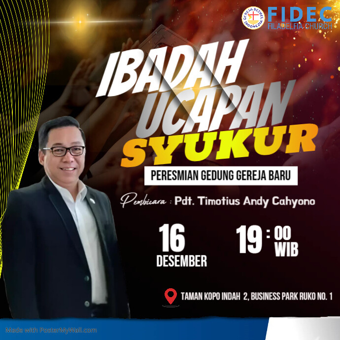 Flayer Peresmian Gereja | PosterMyWall