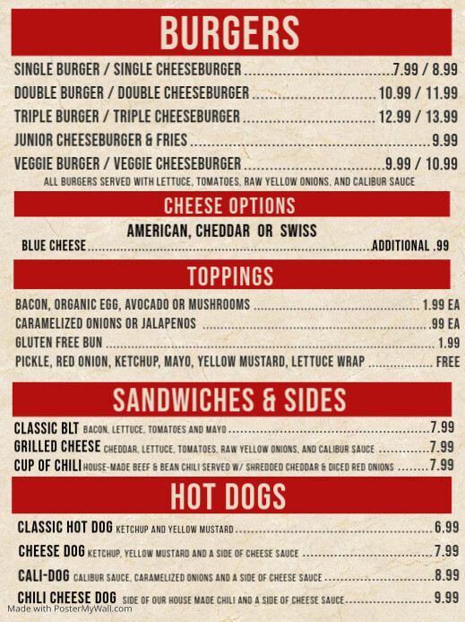 2023 burger panel (1) | PosterMyWall