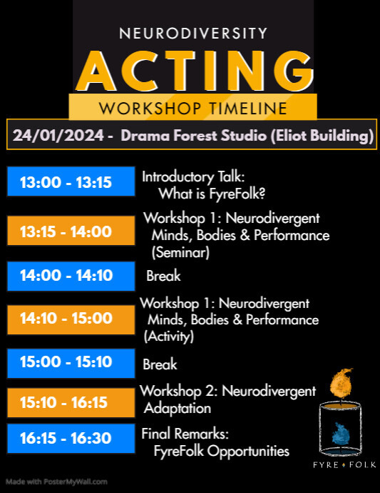 Acting_Schedule | PosterMyWall