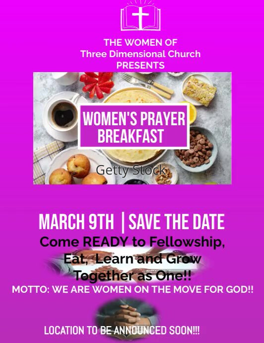 Womens Prayer Breakfast Flyer, Church Flyer (1) | PosterMyWall