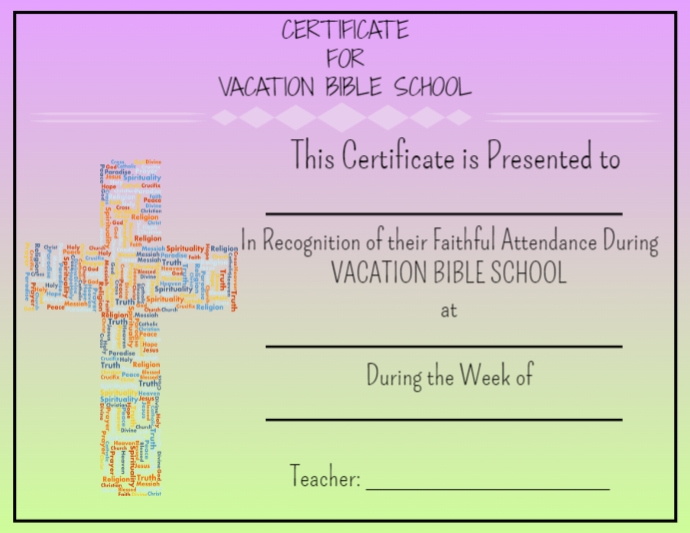 VBS Certificate | PosterMyWall