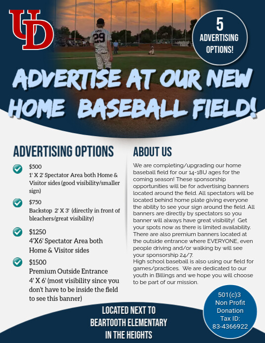 Field Banner Sponsor | PosterMyWall