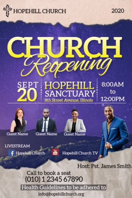Church Reopening Flyer Template | PosterMyWall