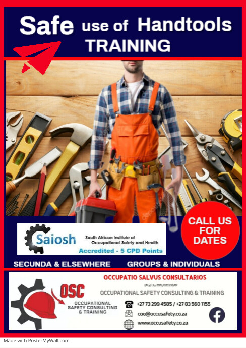 13.Safe use of Handtools | PosterMyWall