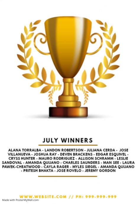 JULY WINNERS | PosterMyWall