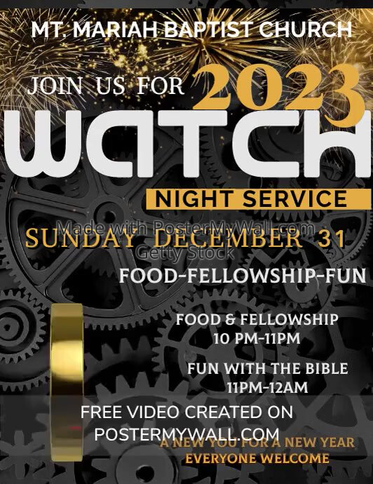 Copy of Watch Night Flyer | PosterMyWall