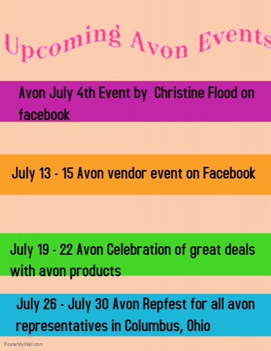 Copy of Upcoming Avon Events | PosterMyWall
