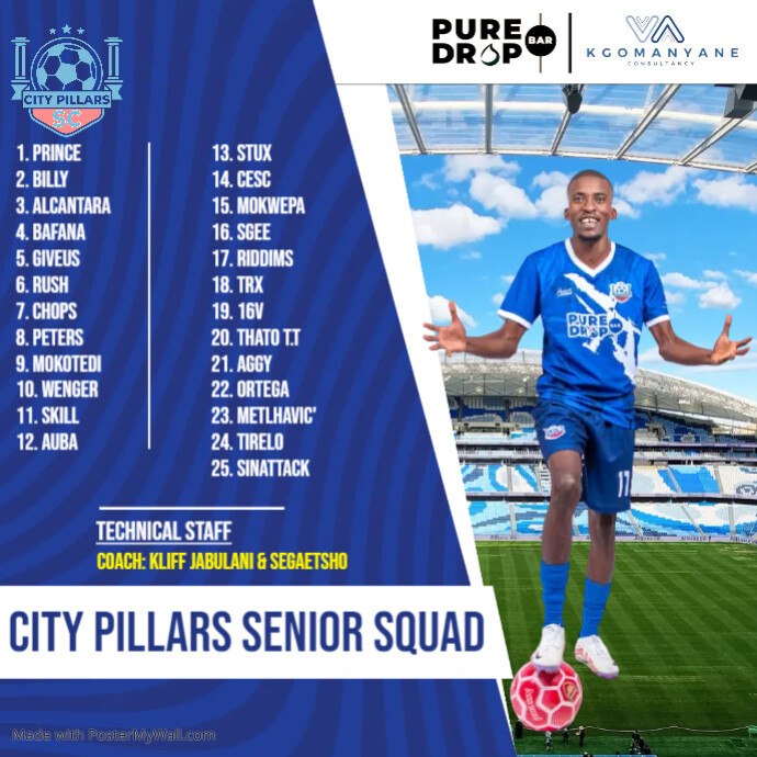 Copy of Football Team Squad Template (1) | PosterMyWall