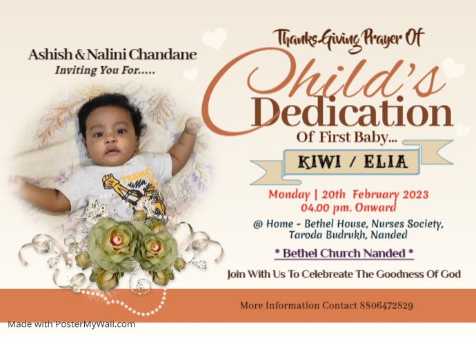 Copy of Child Dedication Flyer | PosterMyWall