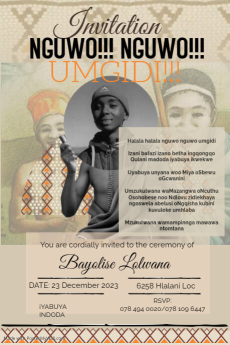 Africa Traditional Invitation | PosterMyWall