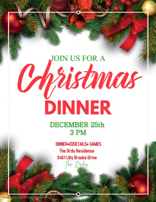 Copy of Christmas Dinner | PosterMyWall
