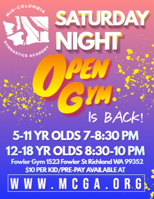 Saturday Open Gym | PosterMyWall