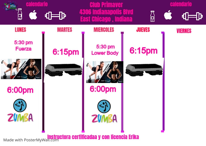 gym schedule | PosterMyWall