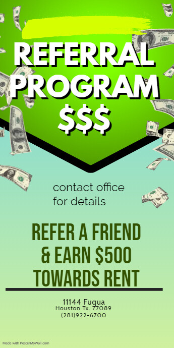 Referral Program Roll Up Banner | PosterMyWall