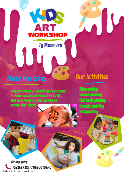 Kids Art Workshop Flyer | PosterMyWall