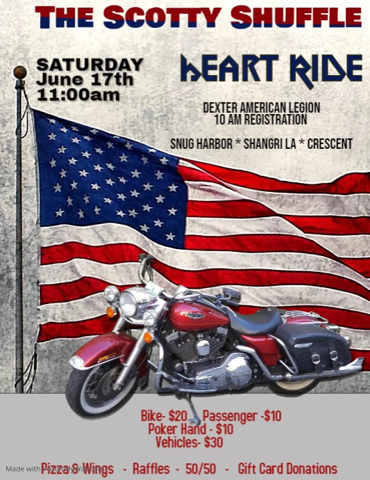 motorcycle run rally flyer template | PosterMyWall