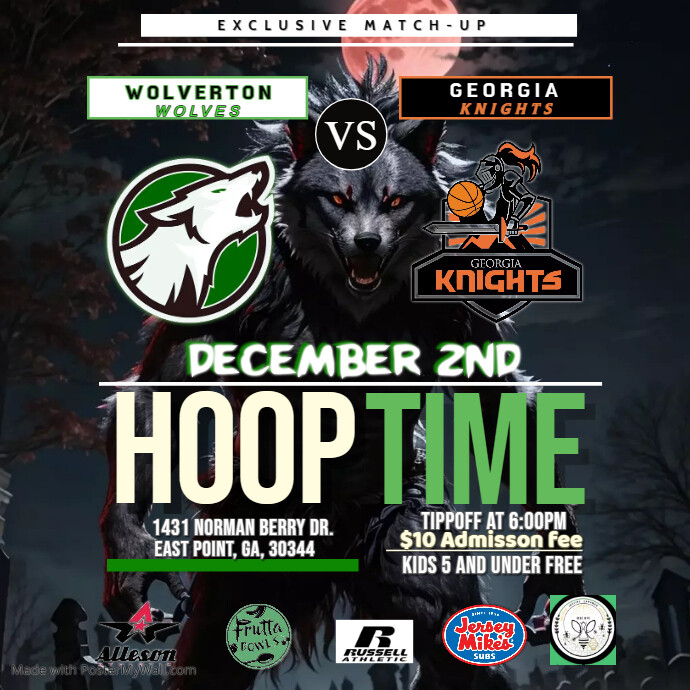 Copy of flyer game wolves vs Knights dec 2 | PosterMyWall