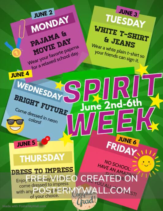 Copy of Copy of Spirit Week | PosterMyWall