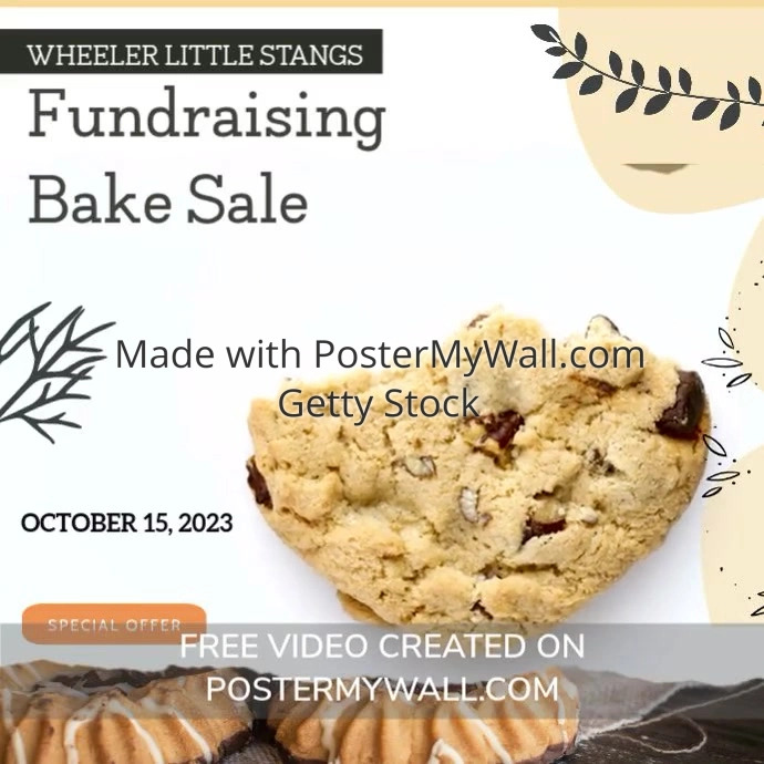 Modern Bake Sale Fundraiser Video Ad | PosterMyWall