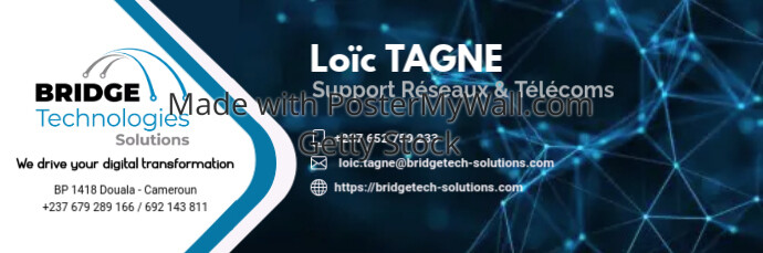 generic email header light and dark blue and | PosterMyWall