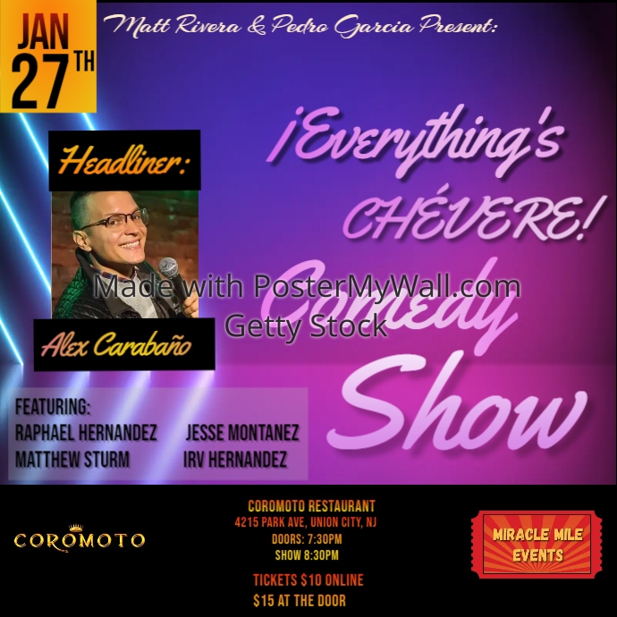 Copy of Stand Up Comedy Show Instagram Post | PosterMyWall