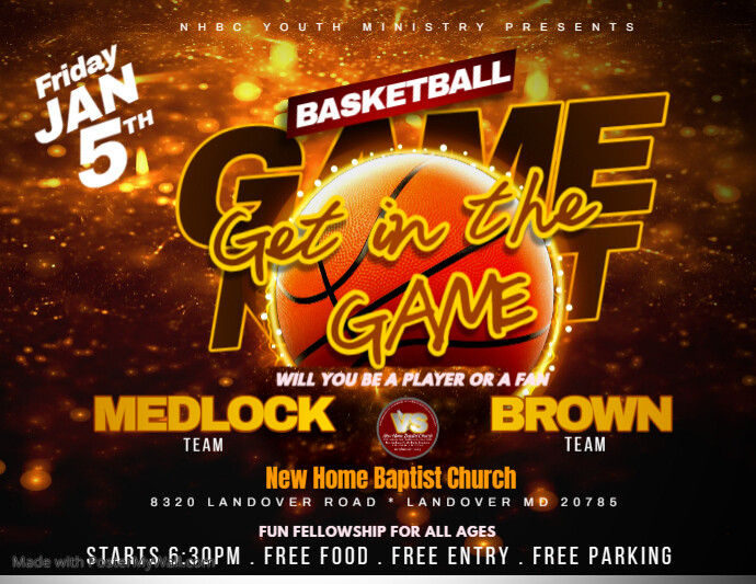 basketball game night 2024 (1) | PosterMyWall