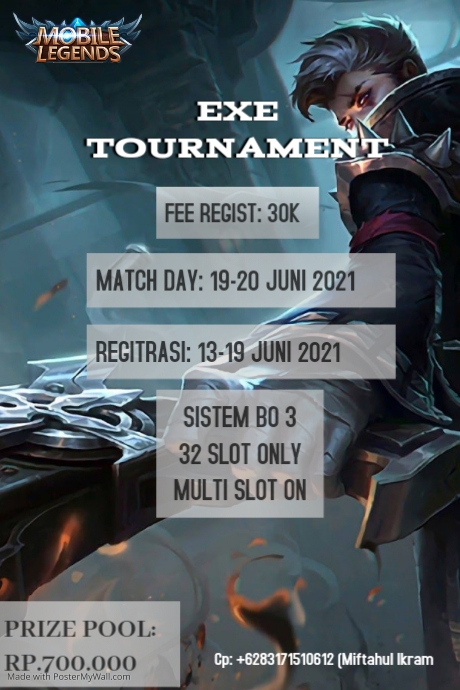 Copy of Salinan Tournament | PosterMyWall
