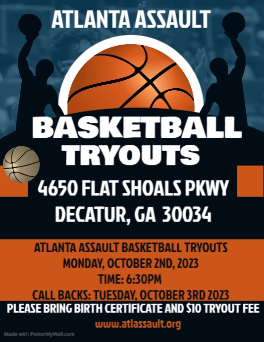 Basketball Tryouts Flyer | PosterMyWall