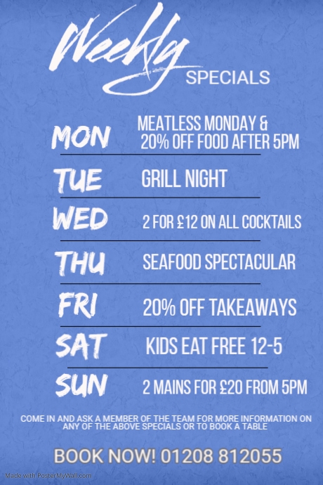 Copy of Daily Specials Menu Tabloid template | PosterMyWall