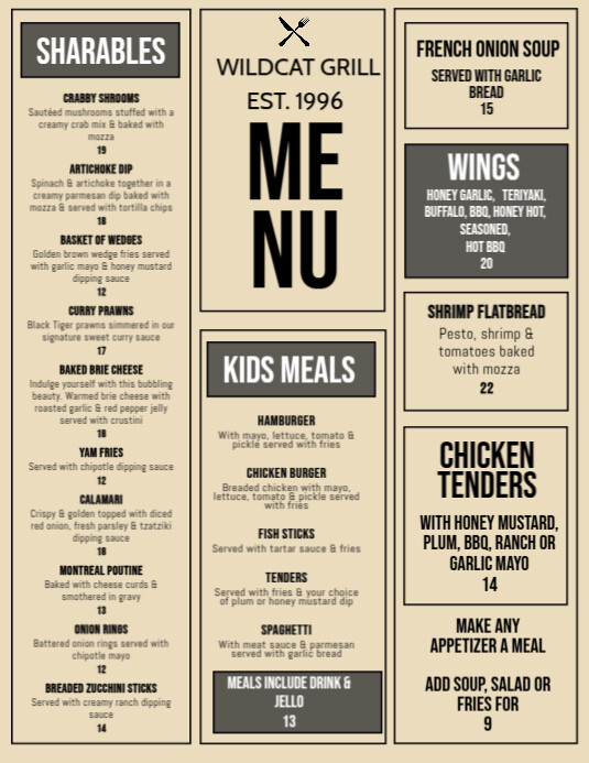 Copy of FOOD MENU 2021 | PosterMyWall
