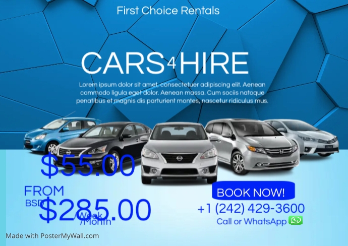 car hire | PosterMyWall