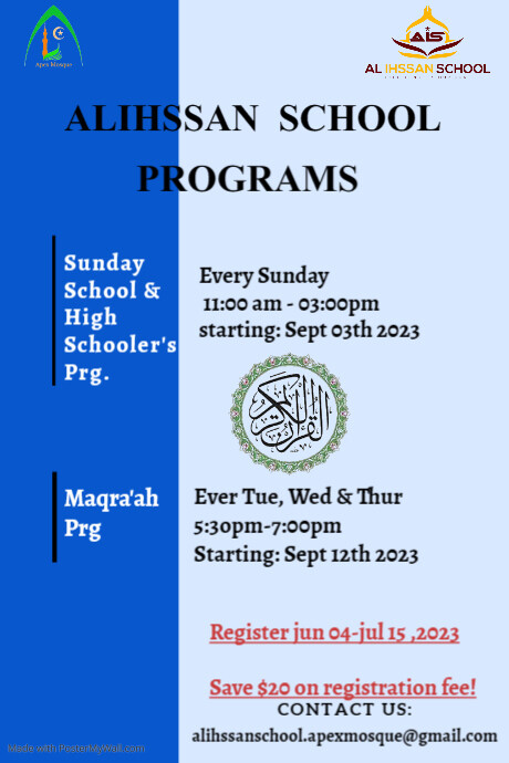 Copy of Copy of SCHOOL PROGRAMS | PosterMyWall
