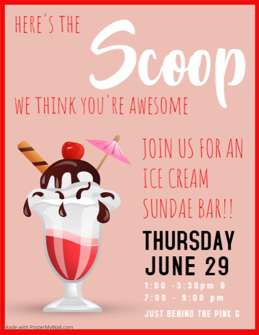 Ice cream sundaes | PosterMyWall