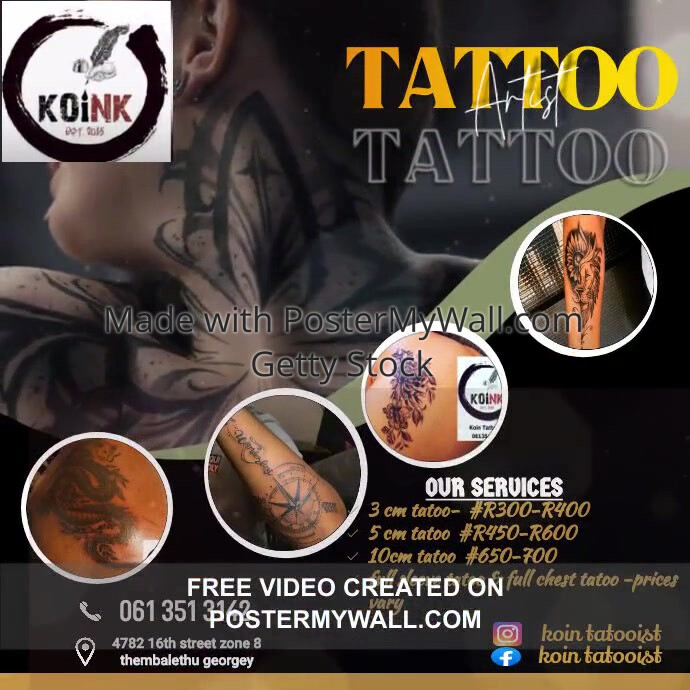 Tattoo artist ad | PosterMyWall
